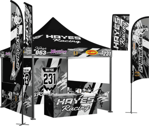10x10 Custom Racing Tent MX Canopies | MyRaceNumber